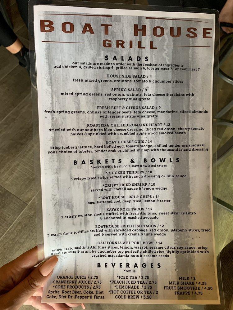 Menu at Boat House Grill steakhouse, Lake Havasu City