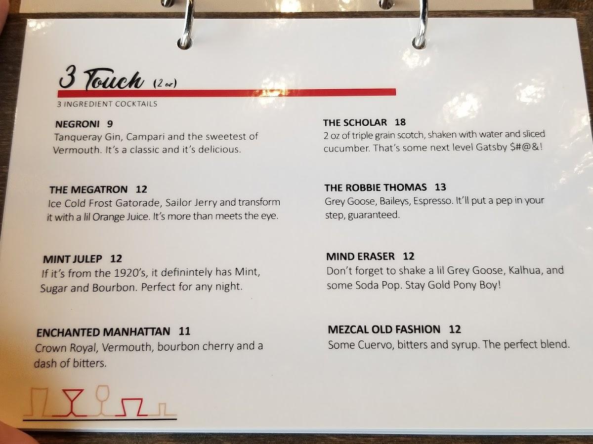 Menu at Cause & Effect - Bar & Lounge, Hamilton