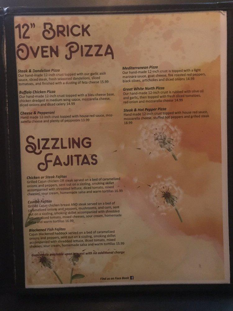 Menu at Dandelions Restaurant, Buffalo
