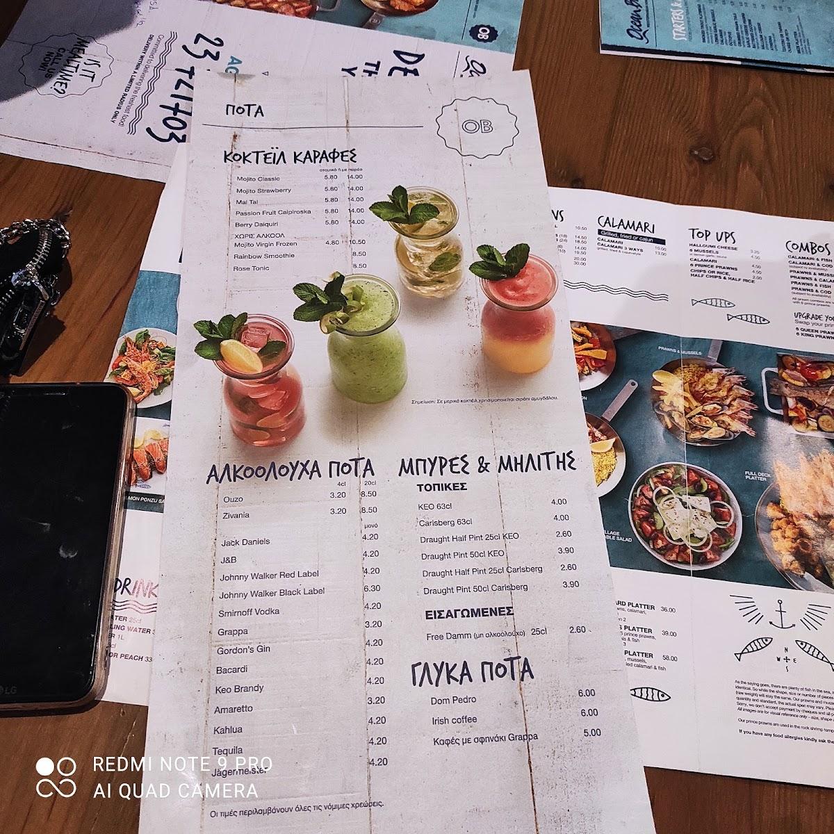 Menu at Ocean Basket Agia Napa, Ayia Napa, 15