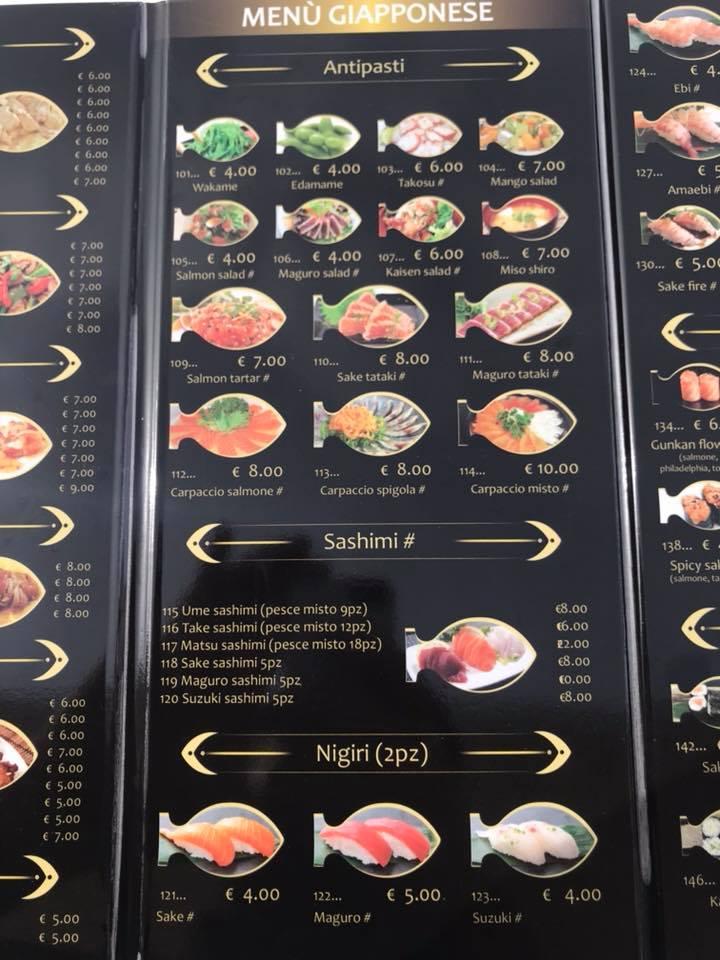 Menu da Ristorante Sushi Yu, San Felice Circeo