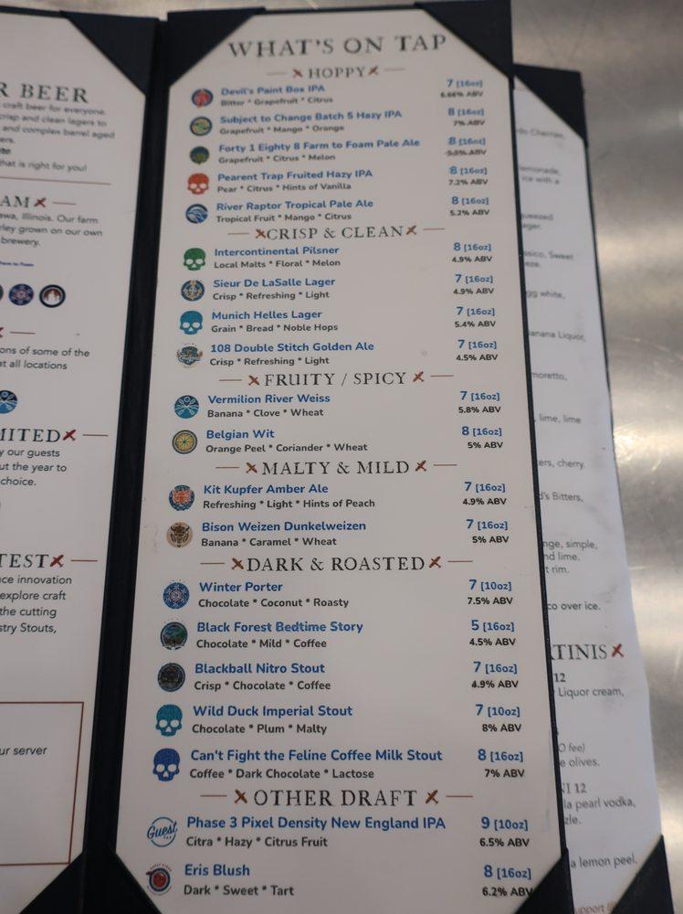 Menu at Hangar Two By Tangled Roots Brewing Company pub & bar, Glenview