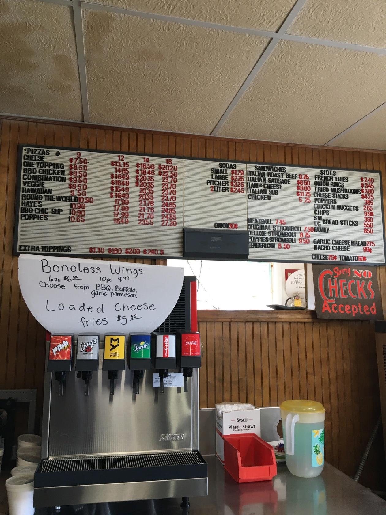 Menu at Art's Varsity Pizza pizzeria, Anderson