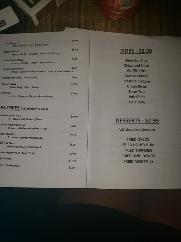 Menu at Corner Cafe & Winery, Morganton