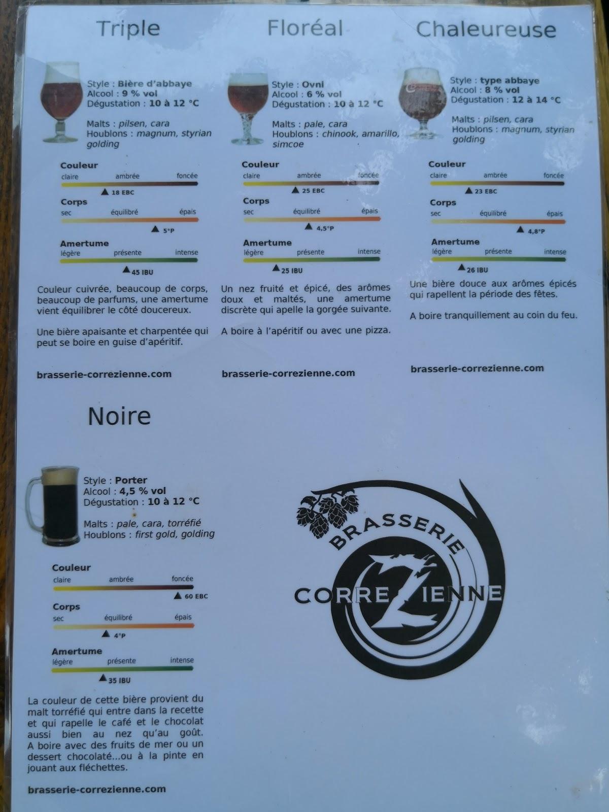 Menu at La Halle Fermière restaurant, Collonges-la-Rouge