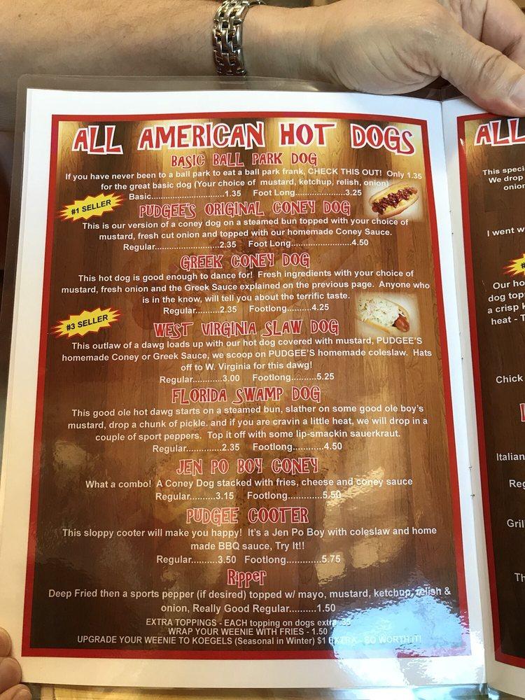 Menu at Pudgee's Eatery and Market restaurant, Floral City