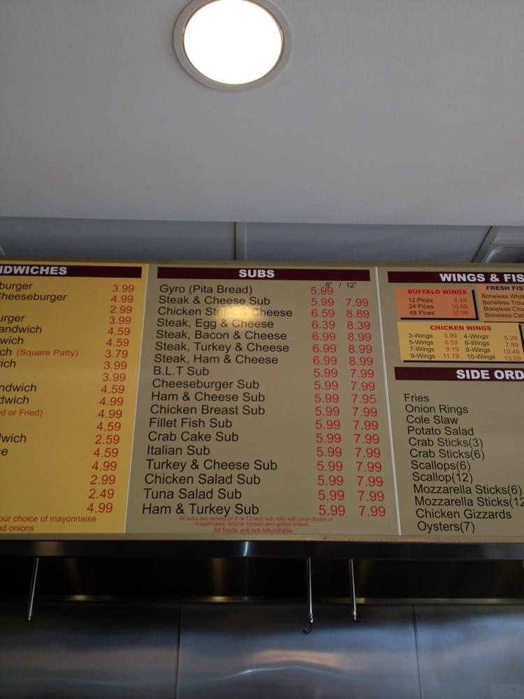 Menu at Sunny's Seafood & Deli restaurant, Woodbridge