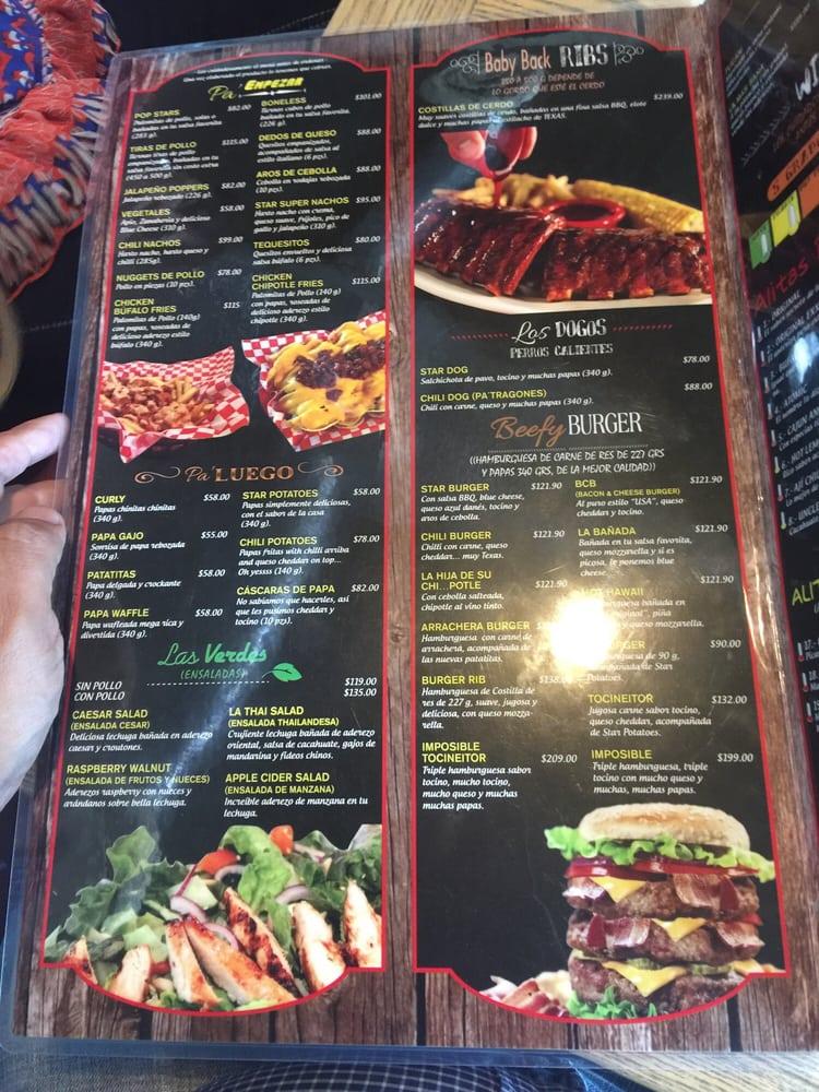 Menu at Wing's Star fast food, Naucalpan, Blvd. de la Sta. Cruz 166