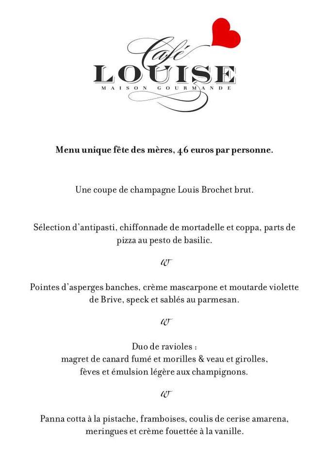 Menu au Café Louise, Périgueux, 10 Place de l'Ancien Hôtel de Ville