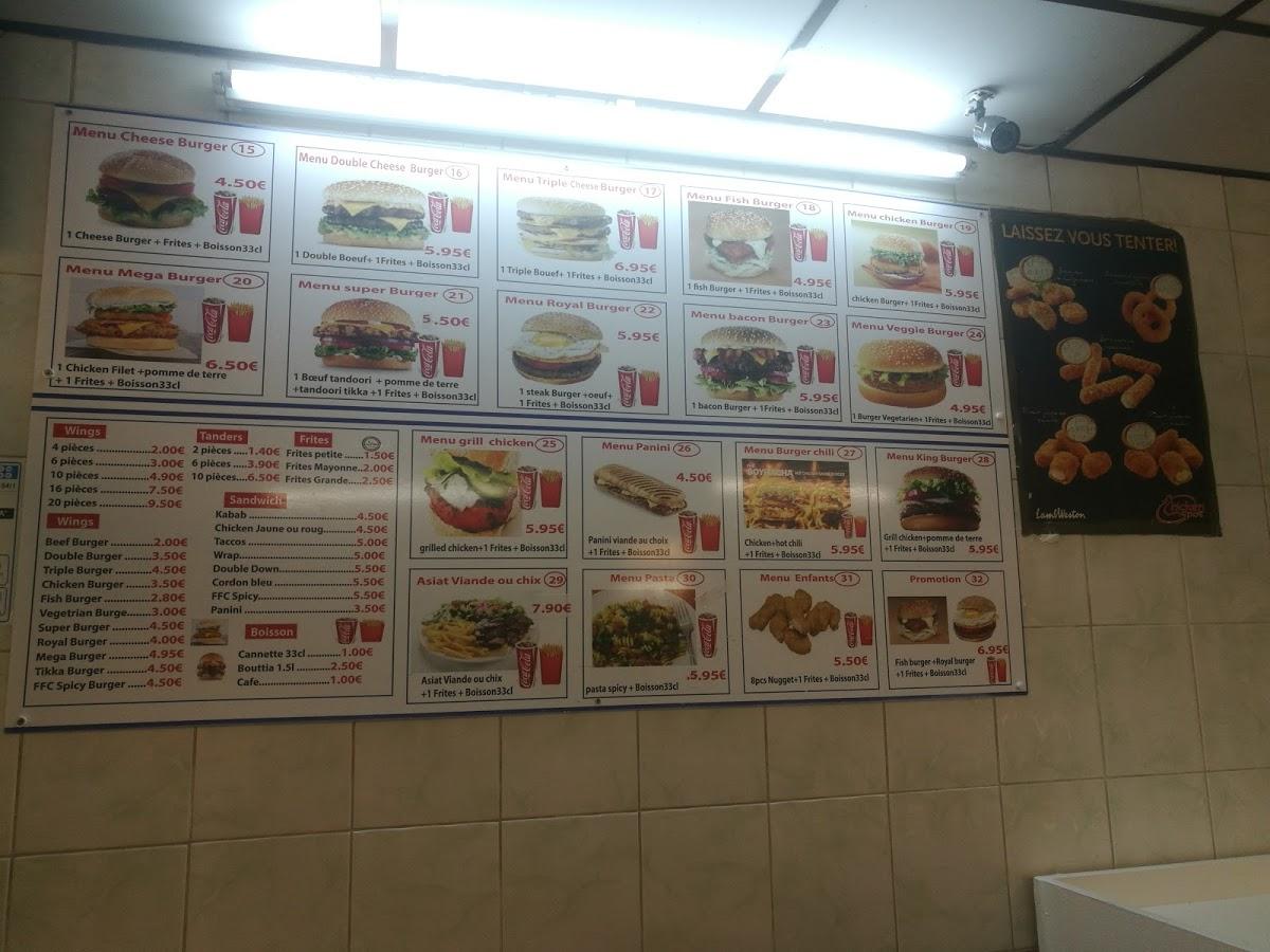 Menu at Fresh Fried Chicken restaurant, Aubervilliers