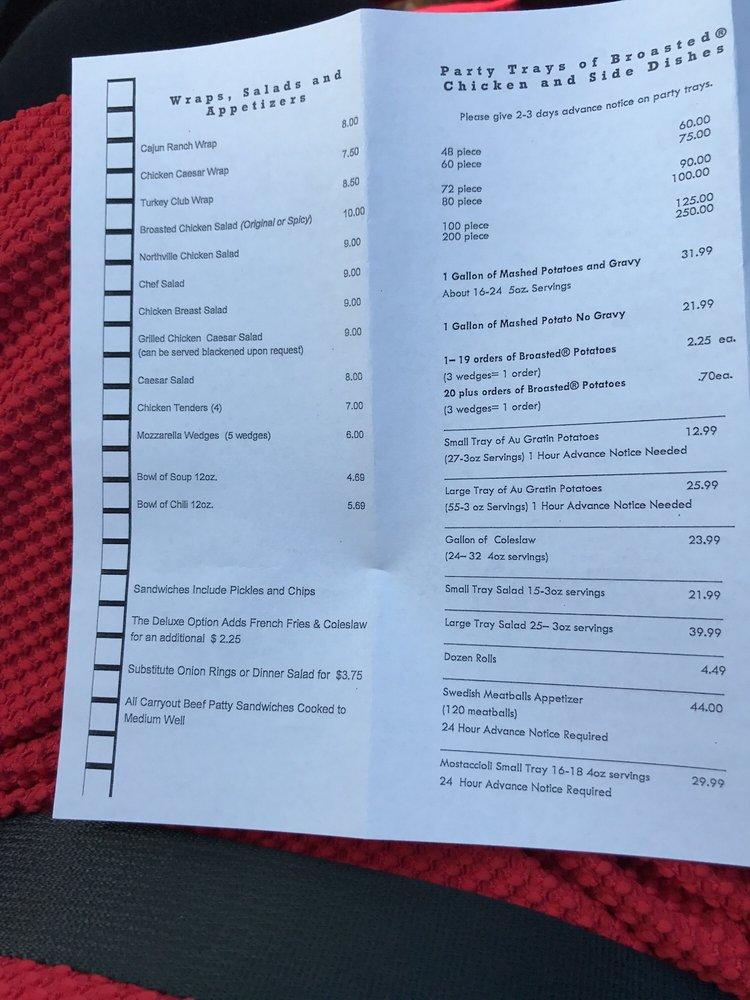 Menu at Guernsey Farms Dairy restaurant, Northville