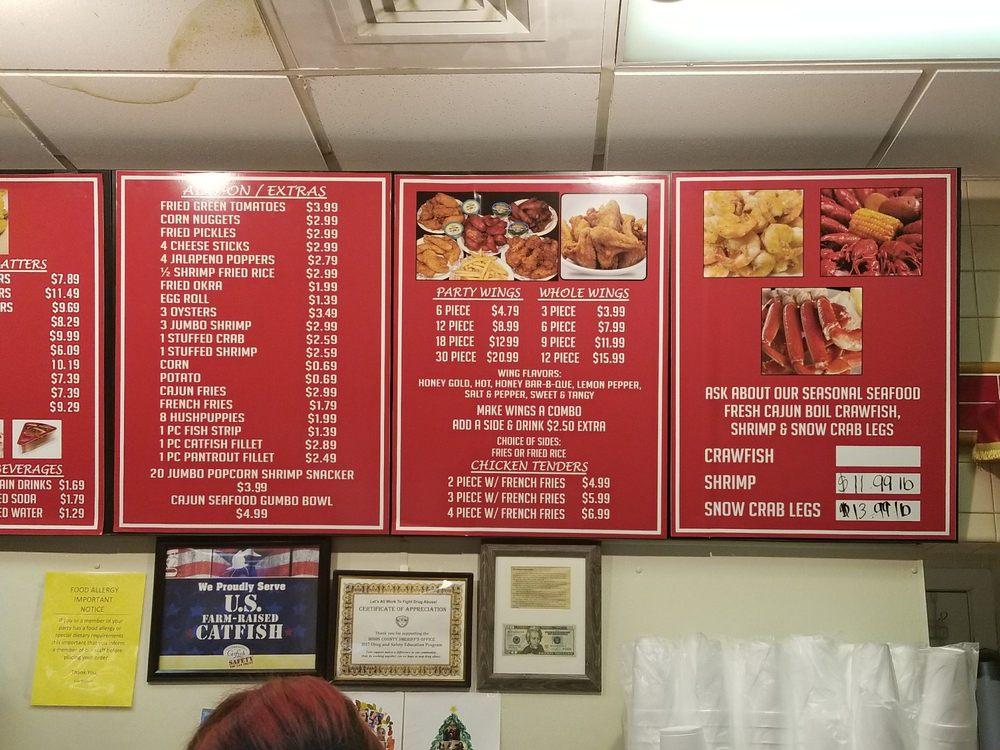 Menu at Ellis Seafood restaurant, Jackson, 350 Meadowbrook Rd
