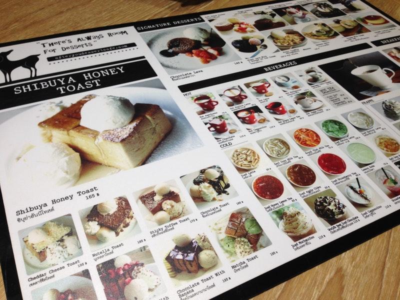 Carta de After You Dessert Café, Bangkok, 191 Si Lom