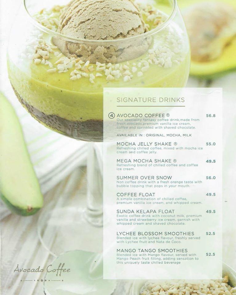 Menu at Excelso Coffee Rinjani cafe, Semarang, Jl. Rinjani No.9