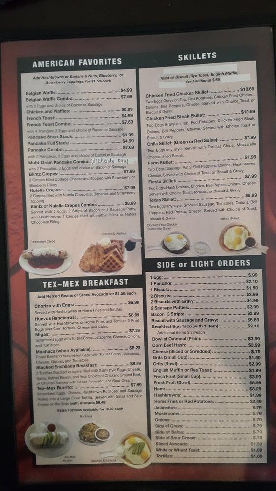 Menu at Good Day Cafe, Grand Prairie, S Carrier Pkwy #100