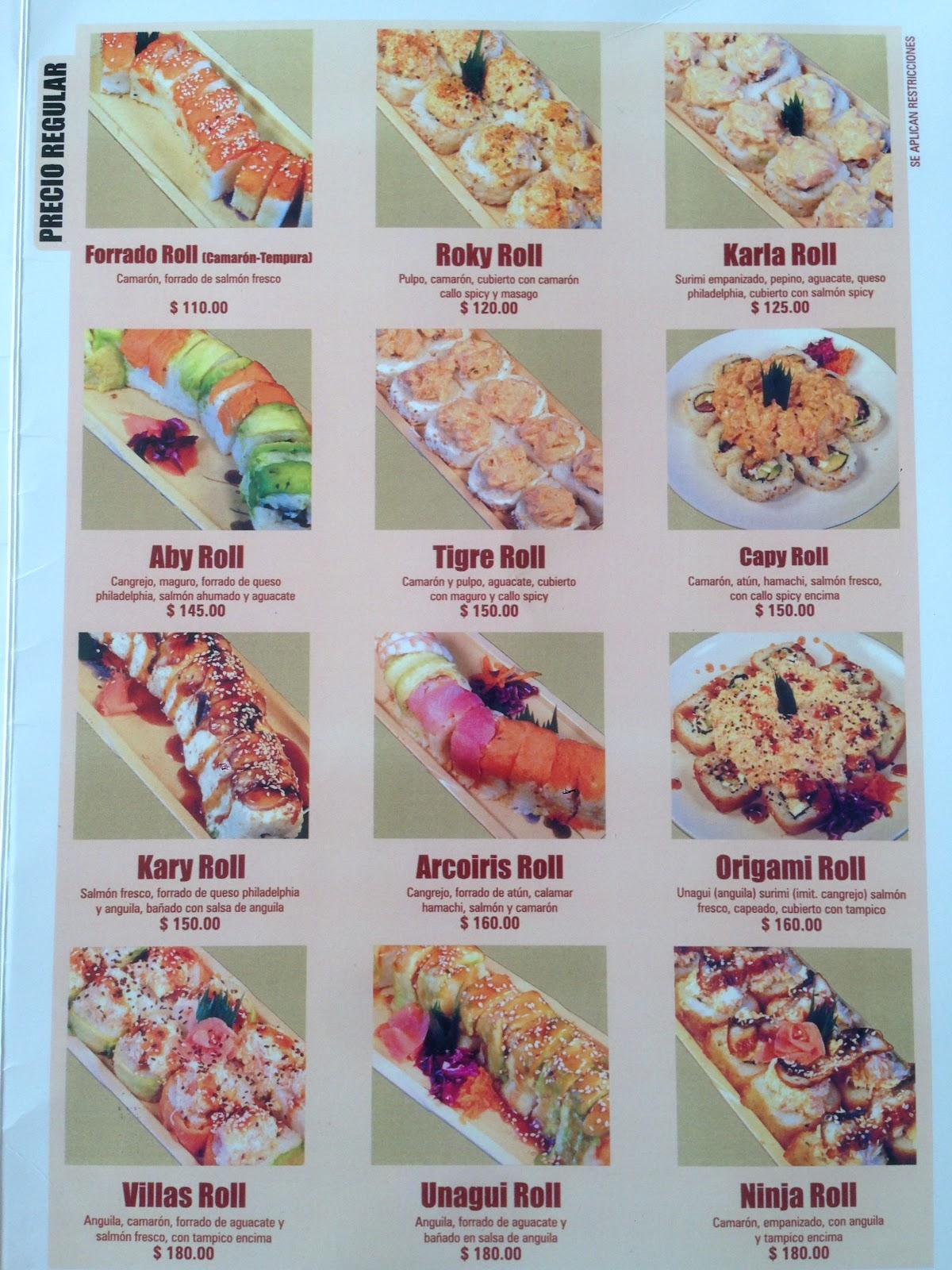 Carta del restaurante Origami Express Calle 11, Mexicali, Av. Michoacán ...