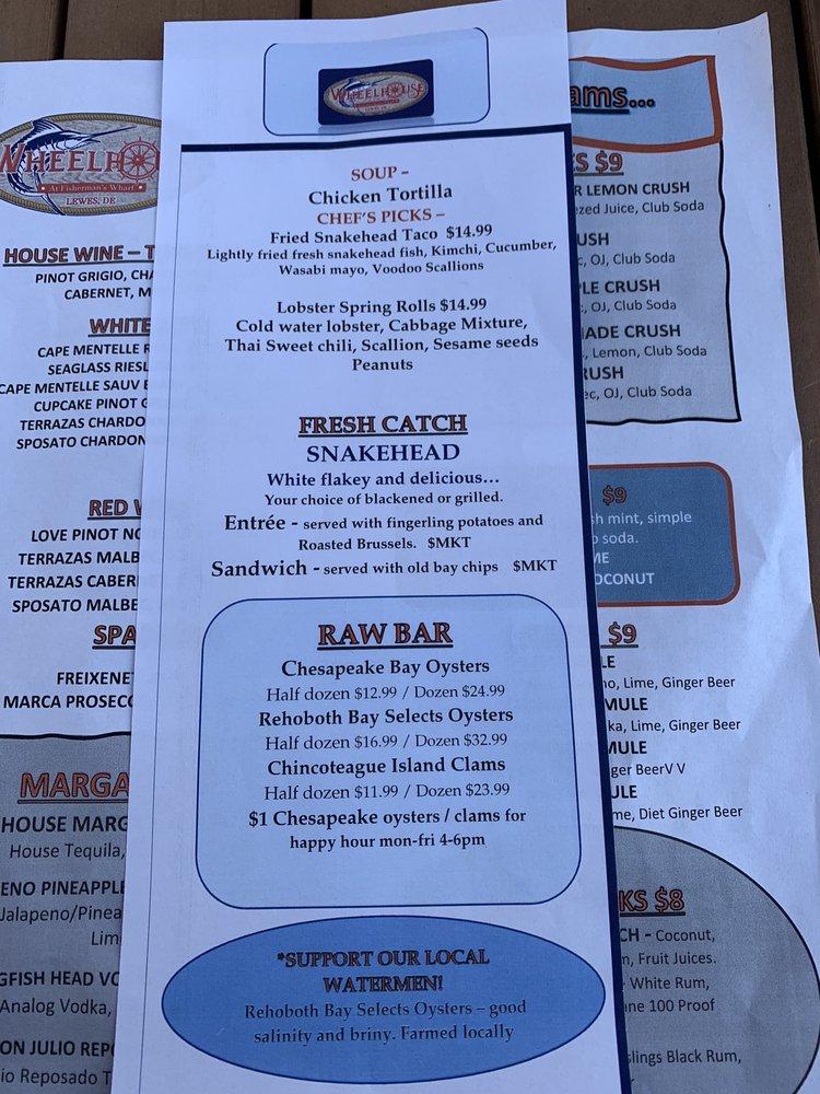 Menu at Wheelhouse pub & bar, Lewes