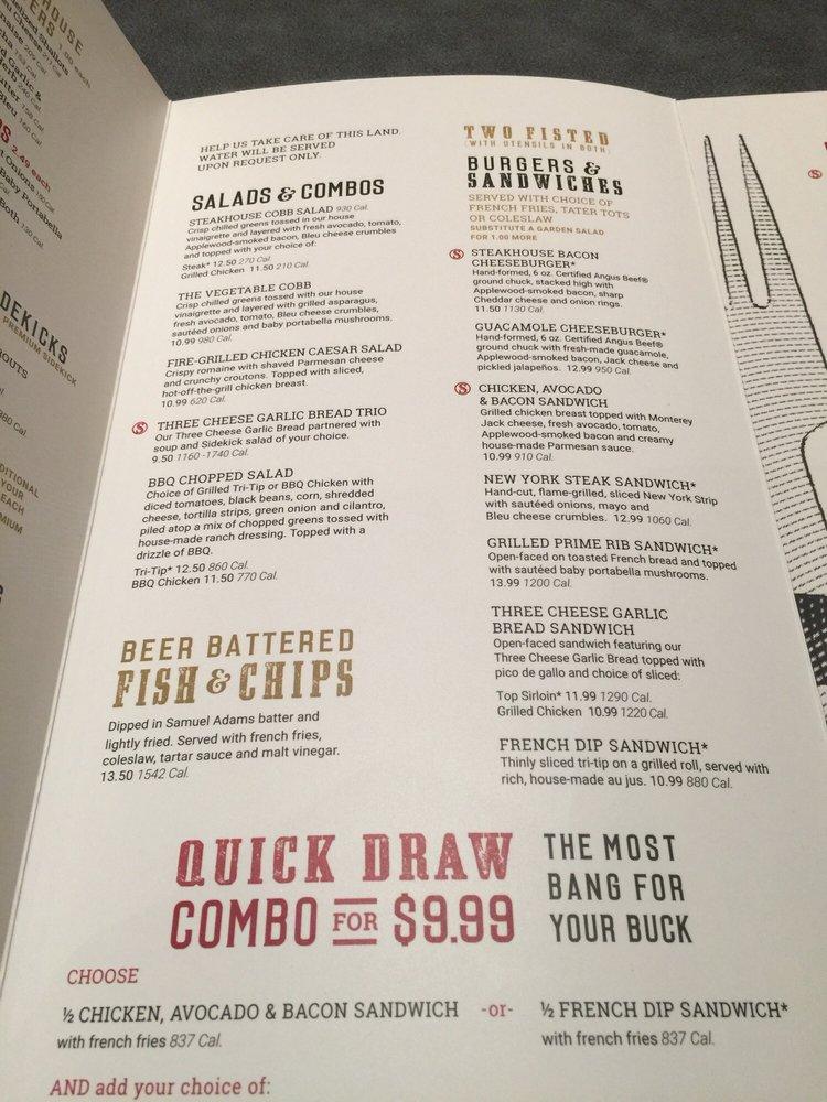 Menu at Black Angus Steakhouse, Chandler, W Chandler Blvd