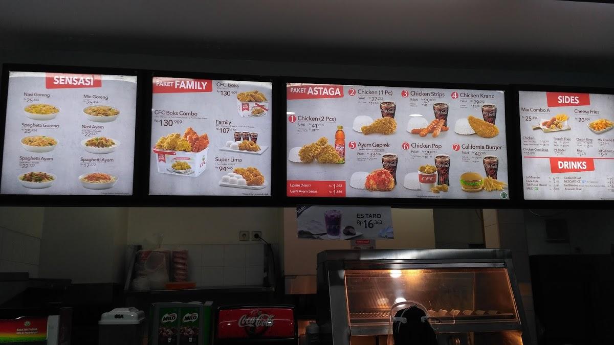 Menu at CFC restaurant, Subang, FPR9+37G