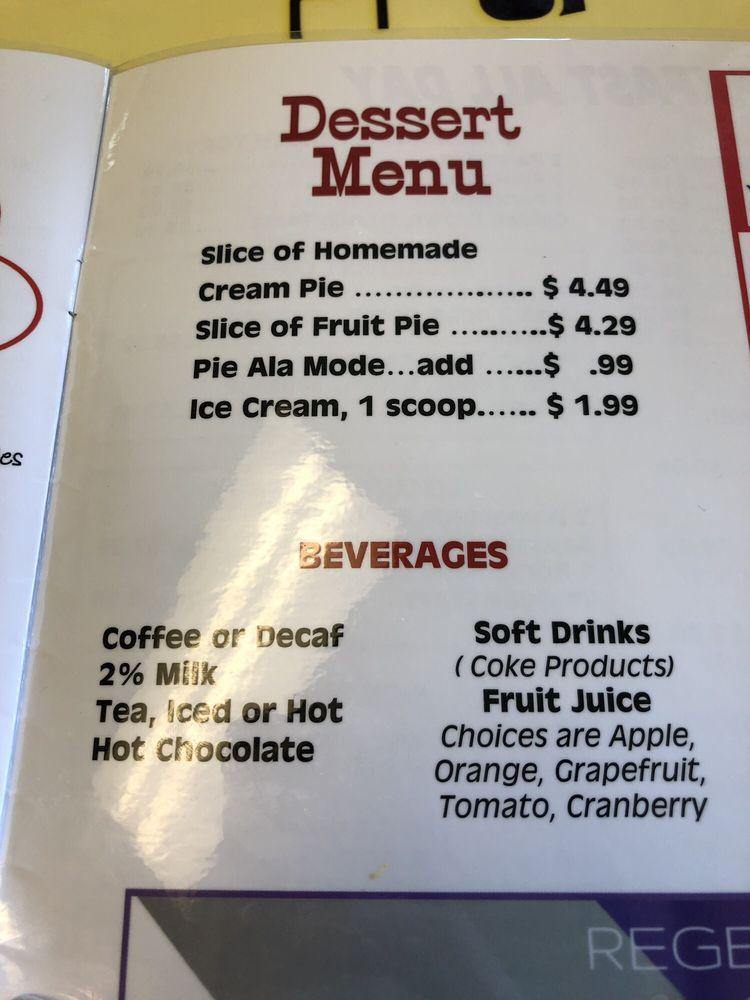 Menu at Crosswinds Restaurant, Payson