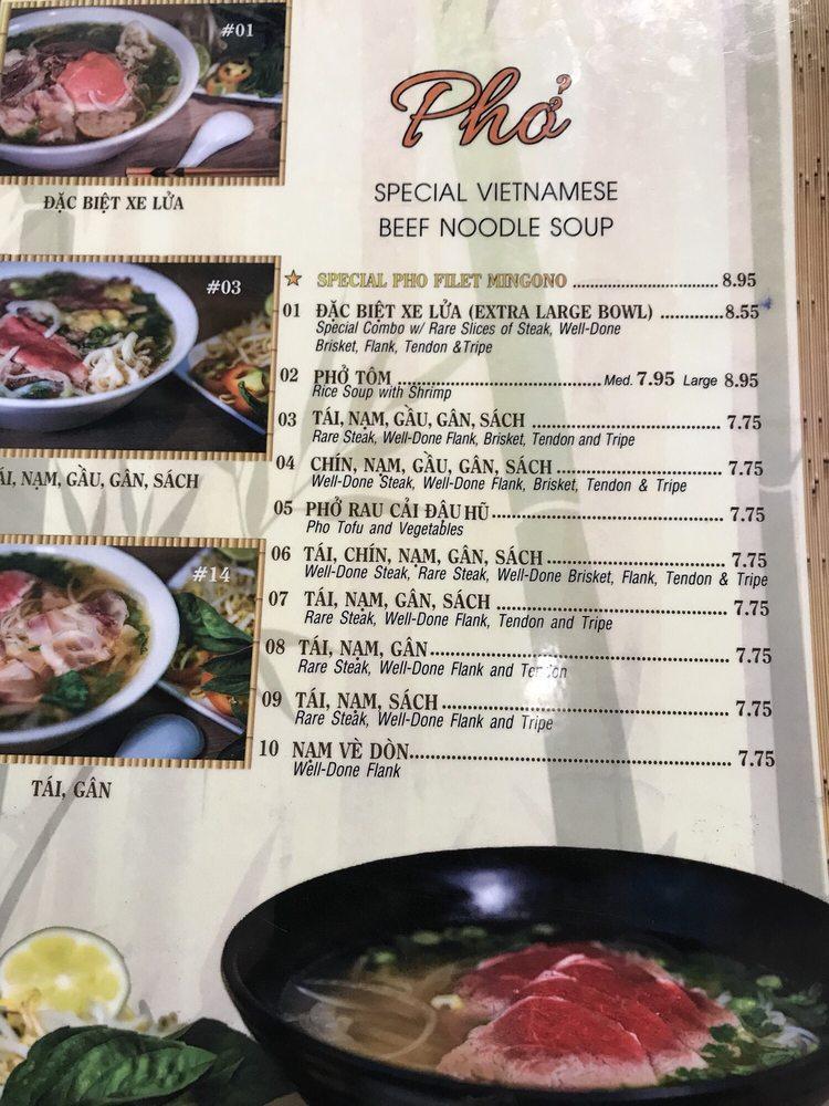 Menu at Pho Cow Cali desserts, San Diego