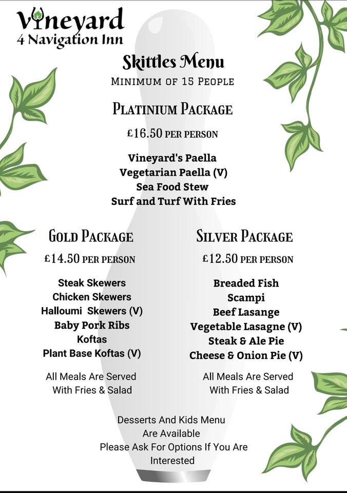 Menu at The Navigation Inn pub & bar, Henley-in-Arden