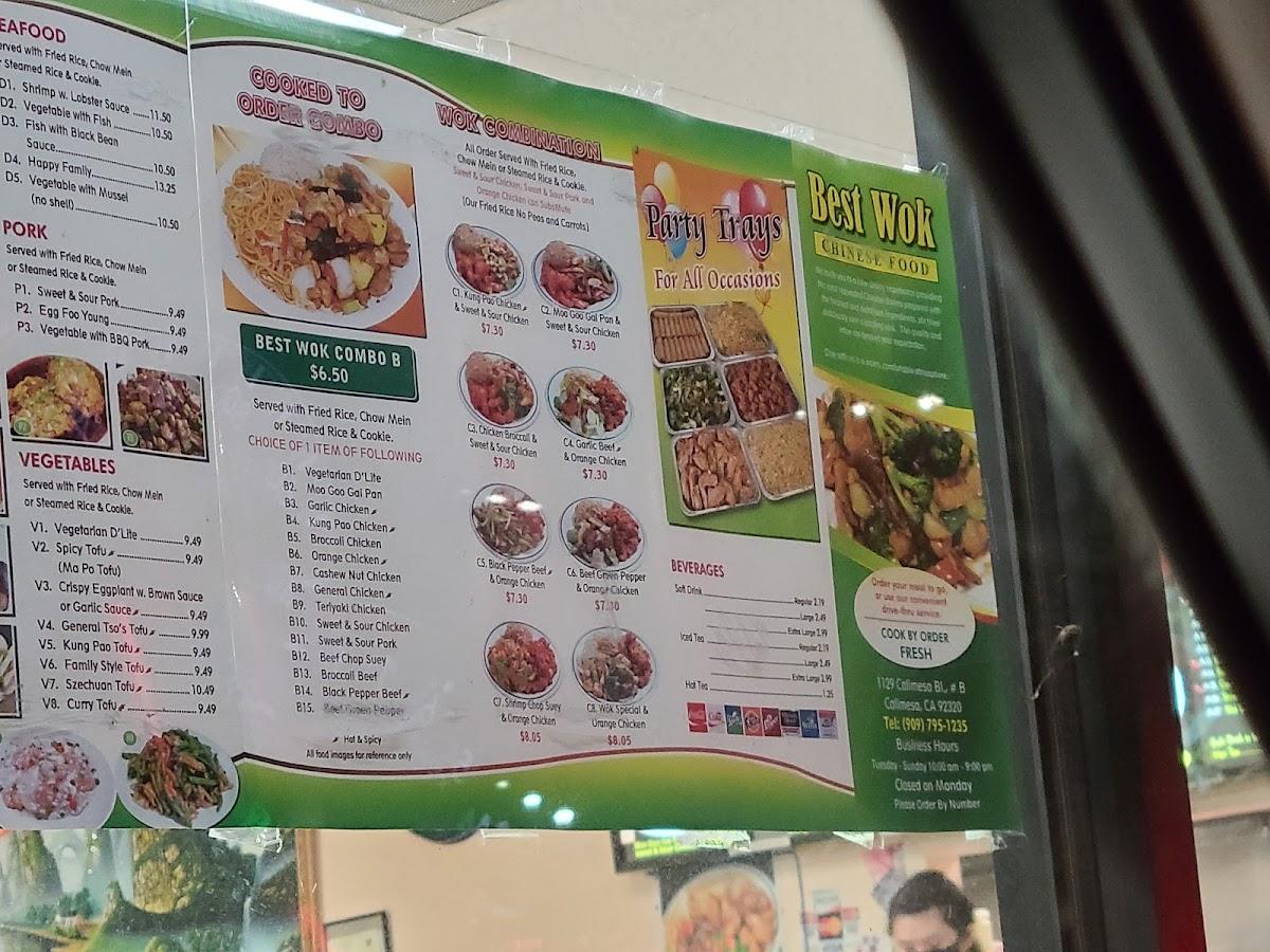 Menu at Best Wok restaurant, Calimesa