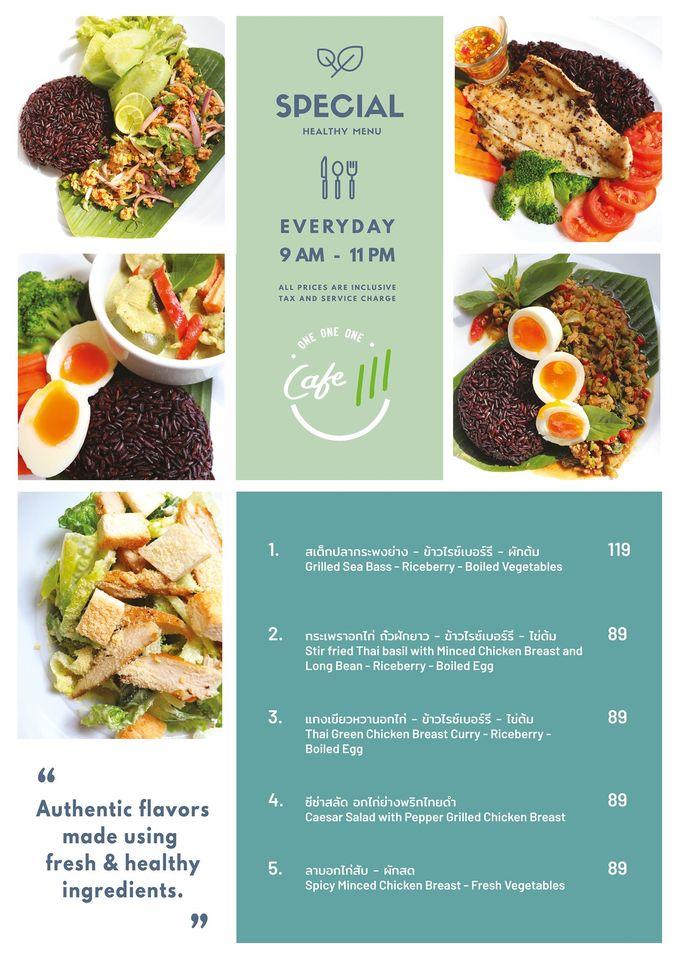 Menu at Cafe111, Khuekkhak