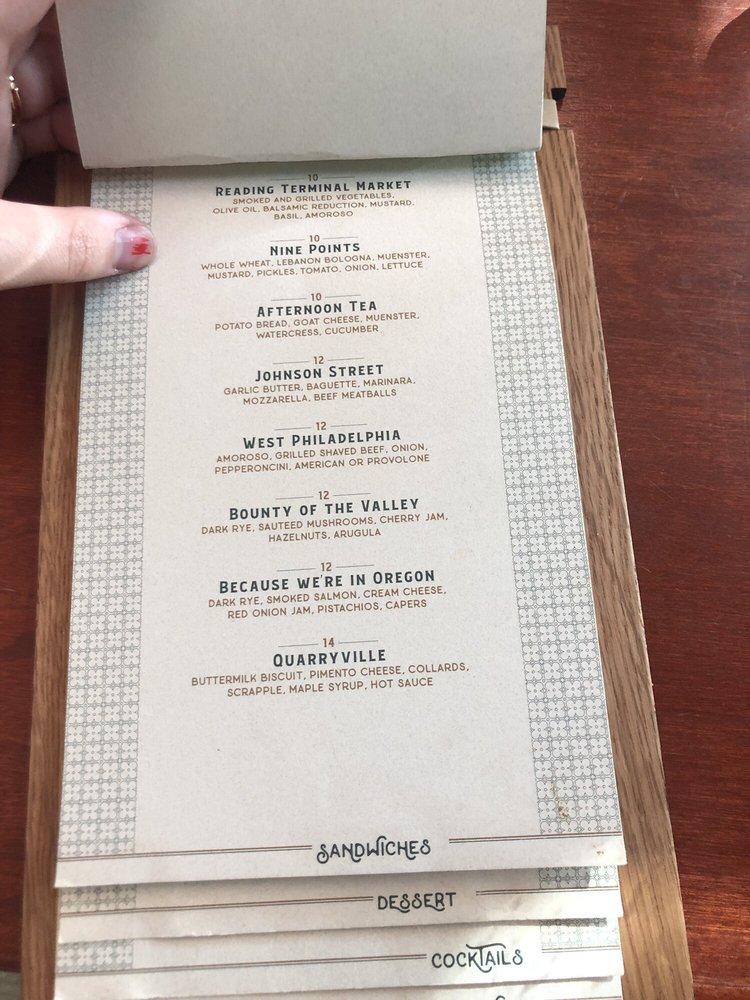 Menu at Epilogue Kitchen and Cocktails pub & bar, Salem