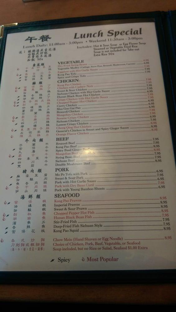 Menu at Taste Of Sichuan Beaverton restaurant, Beaverton