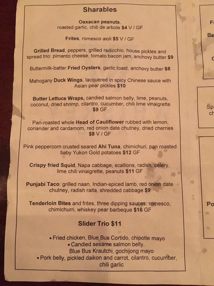 Menu at Whiskey Tango pub & bar, Hood River