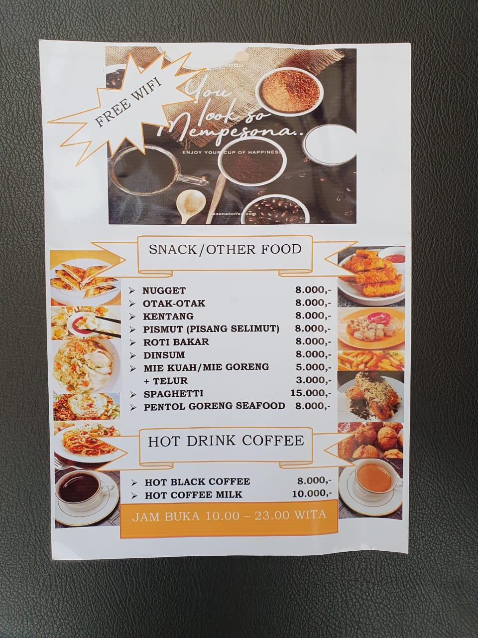 Carta de pesona kafe, Marabahan Kota