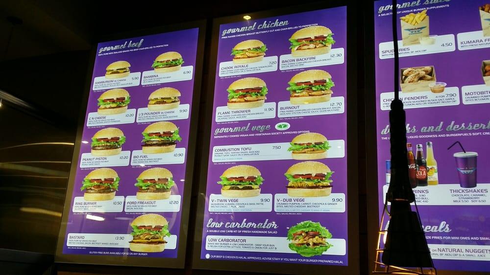 Menu at BurgerFuel Queen Street fast food, Auckland, 291 Queen St