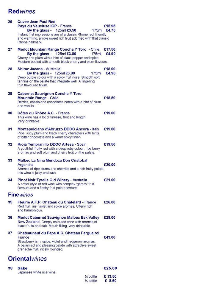 Menu at King Neptune restaurant, Newcastle upon Tyne, Parkside