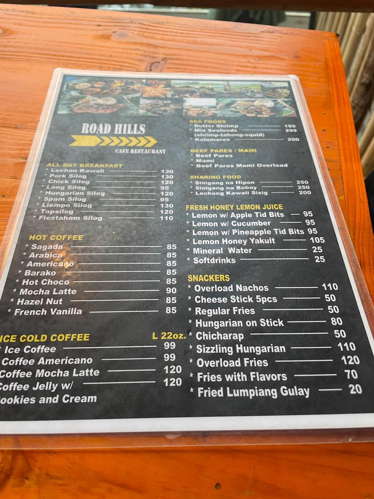 Menu at Sikatan Sikada Cafe, Binangonan