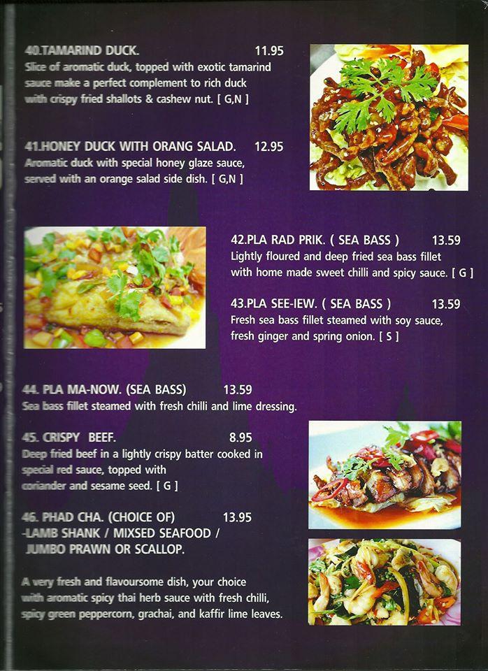 Menu at The Royal Thai Taste restaurant, Crawley