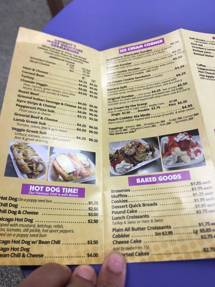 Menu at The Potato Place desserts, Detroit