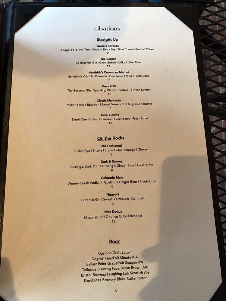 Menu at Cafe Terracotta, Littleton