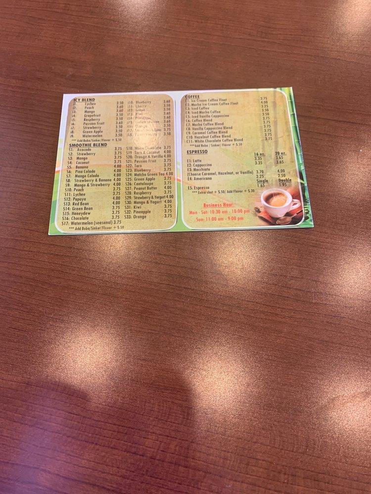 Menu at Fresh Boba pub & bar, Sugar Land