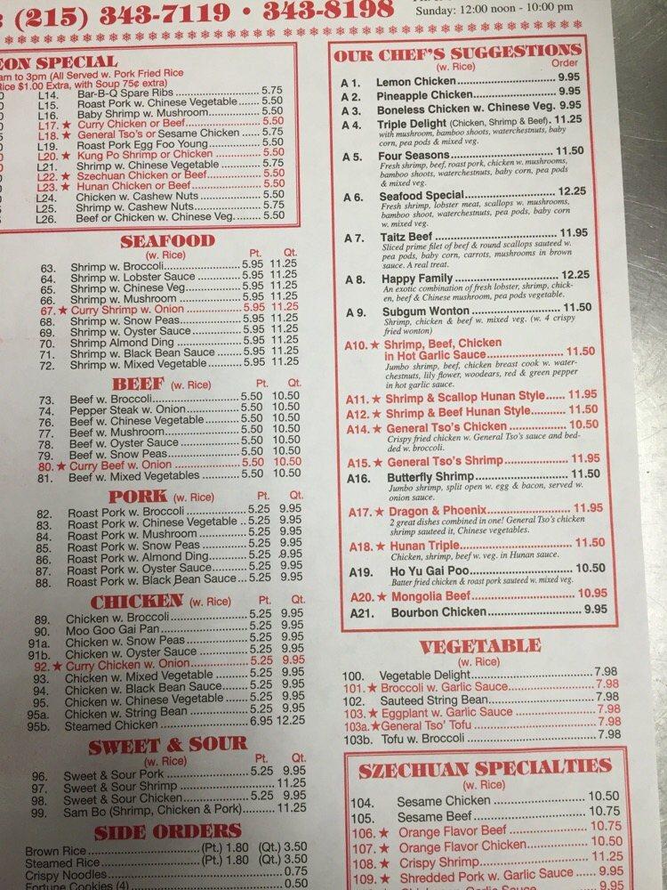 Menu at New China JAMISON restaurant, Jamison