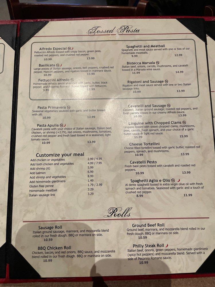 Menu at Salvatori's Fort Wayne Southwest restaurant, Fort Wayne ...