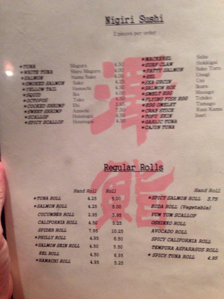Menu at Sawa sushi restaurant, Las Vegas, Blue Diamond Rd suite 104