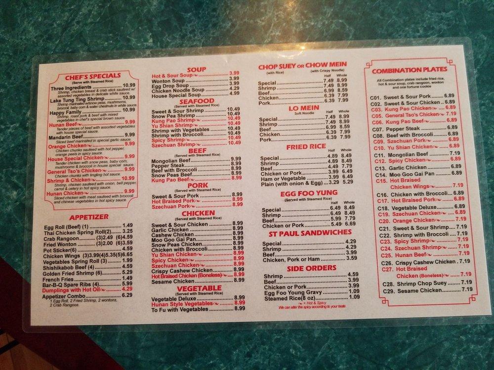 Menu at Hunan Kitchen restaurant, Hazelwood, Howdershell Rd
