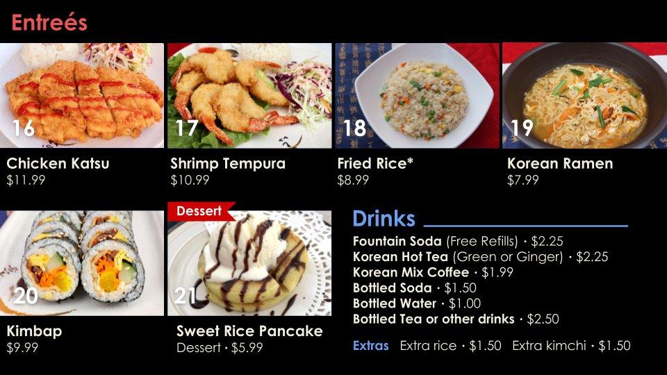 Menu at Bokka Korean Comfort Food BBQ, Clovis