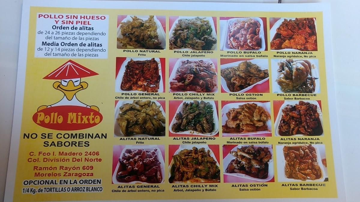 Carta del restaurante Pollo Mixto, Ciudad Juarez, C. Ramón Rayon 609