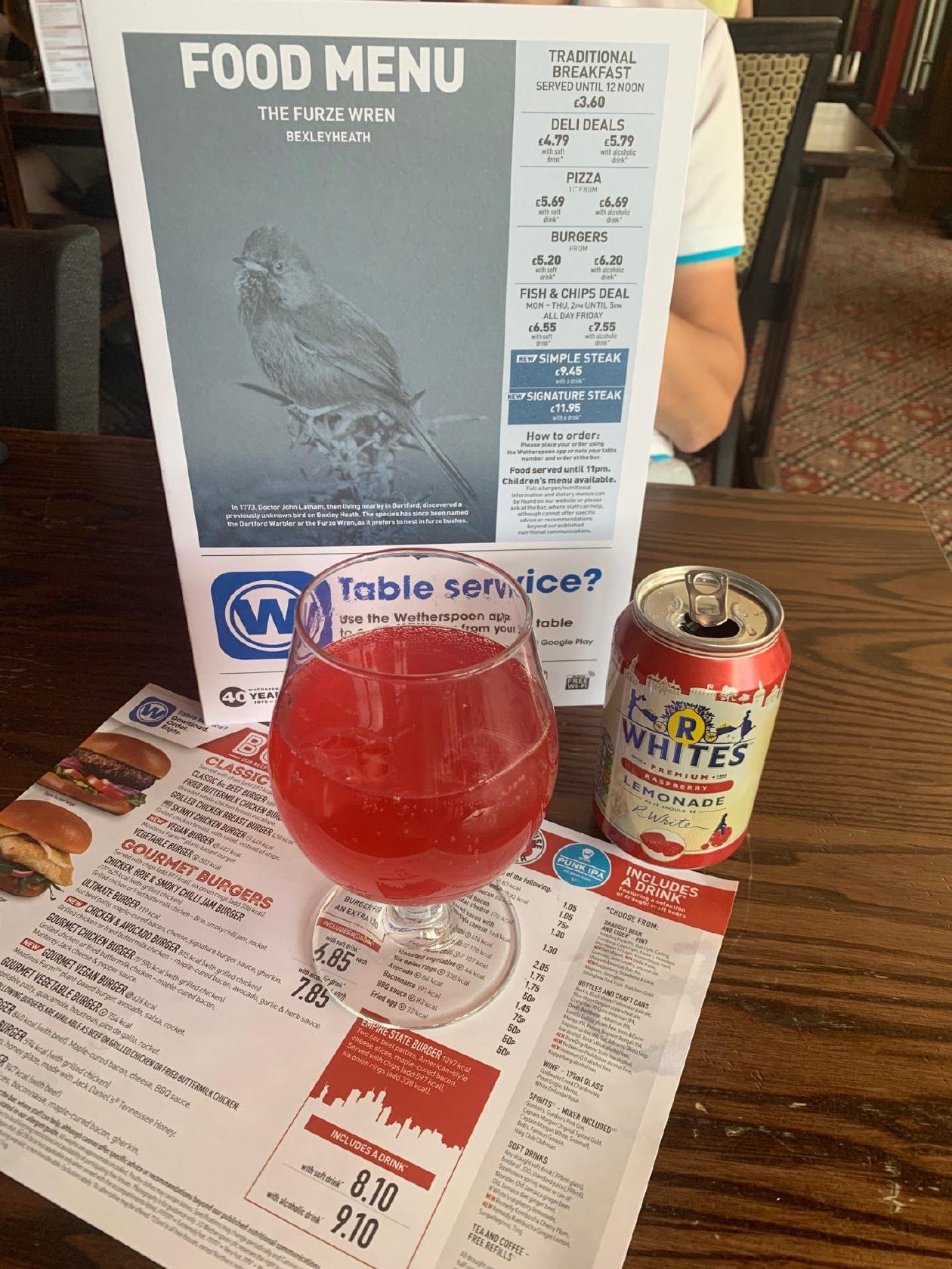 Menu at The Furze Wren - JD Wetherspoon pub & bar, Bexleyheath
