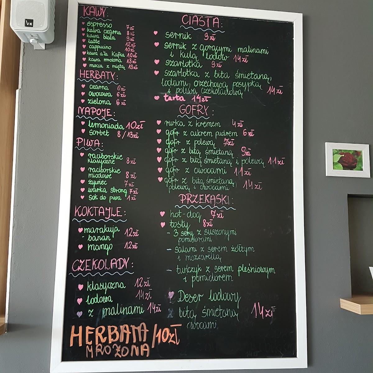 Menu at Kawiarnia "Wesoła Kafka", Kielce