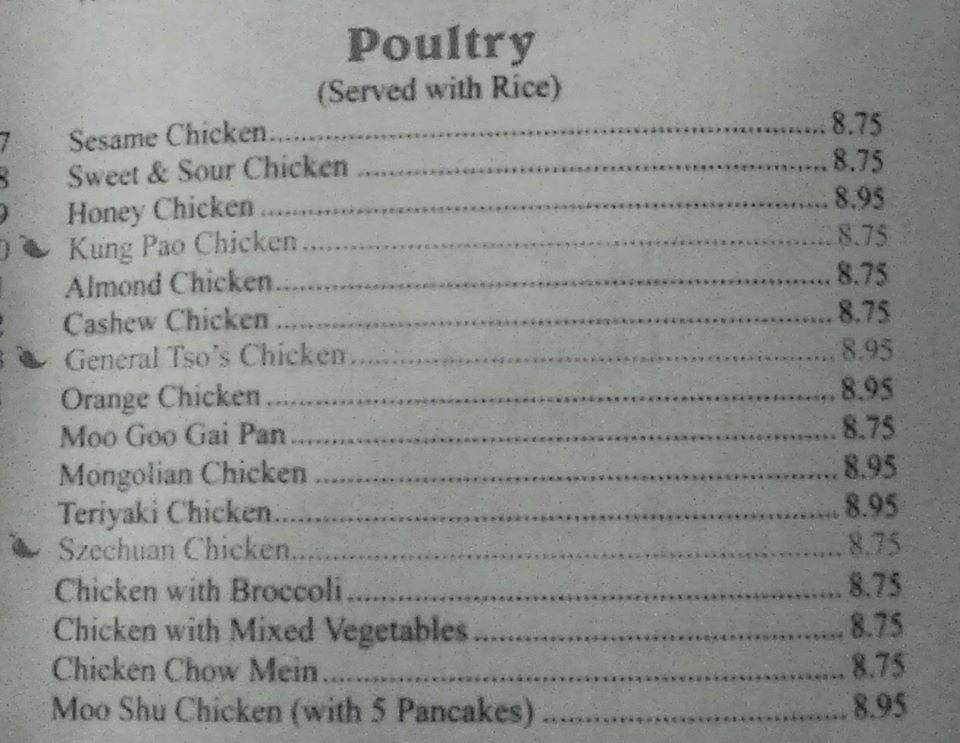 Menu at MK's Asian Kitchen restaurant, Opelika