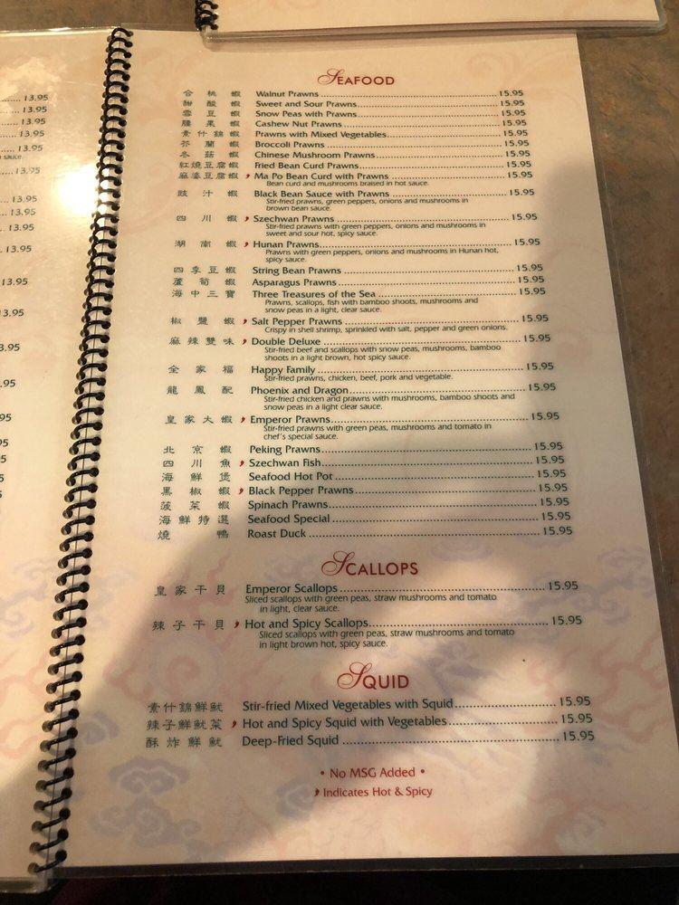 Menu at New Garden Restaurant, Pullman