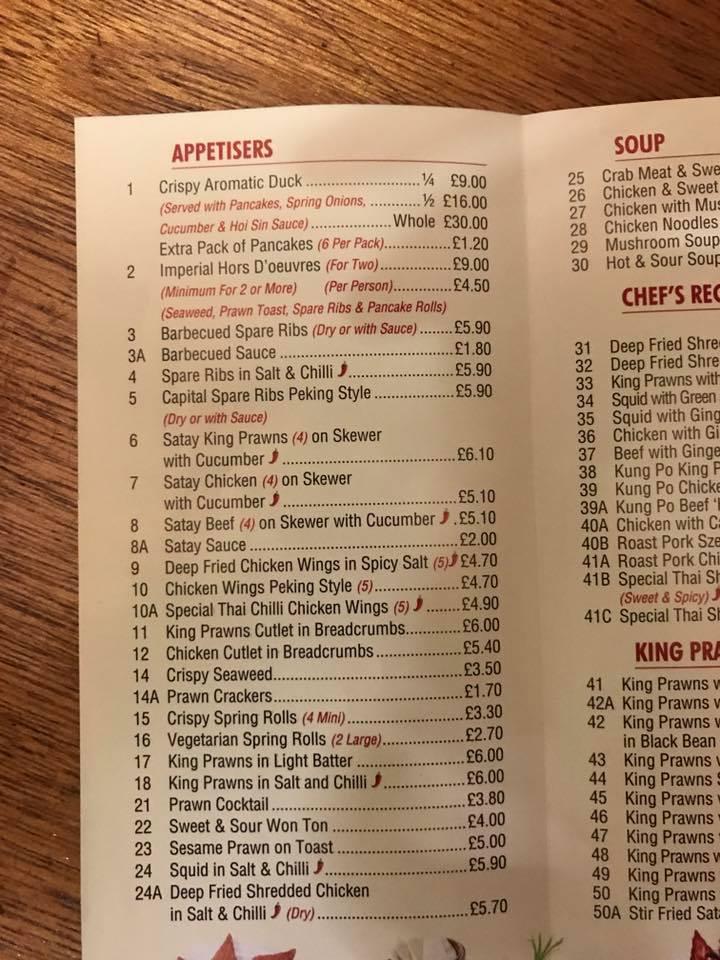 Menu at New World fast food, Chippenham